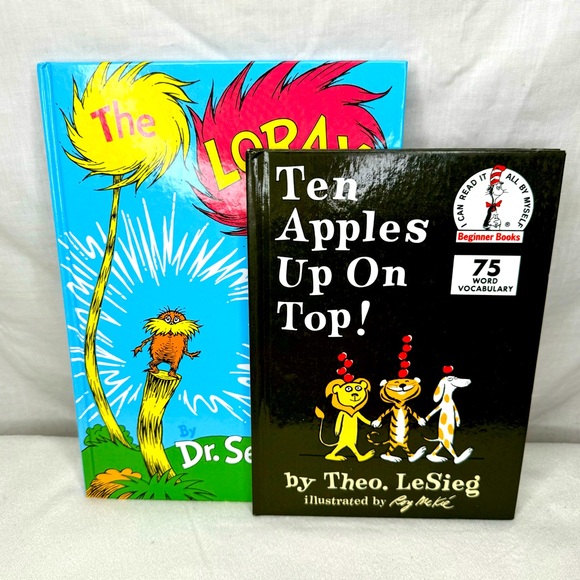 Dr. Seuss | Toys | Two Dr Seuss Books The Lorax Ten Apples Up On Top ...